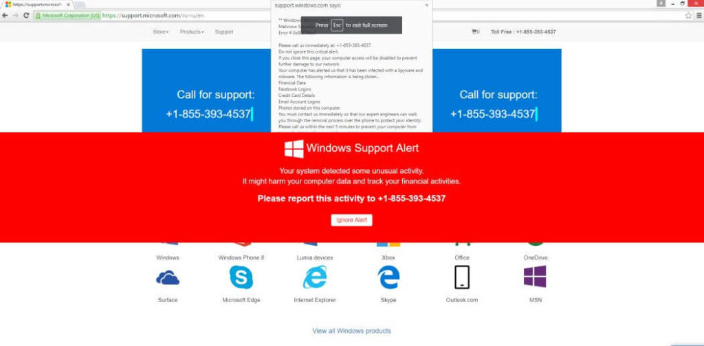 Guida alla correzione del pop-up "Windows Support Alert" - IT PC Error Fix
