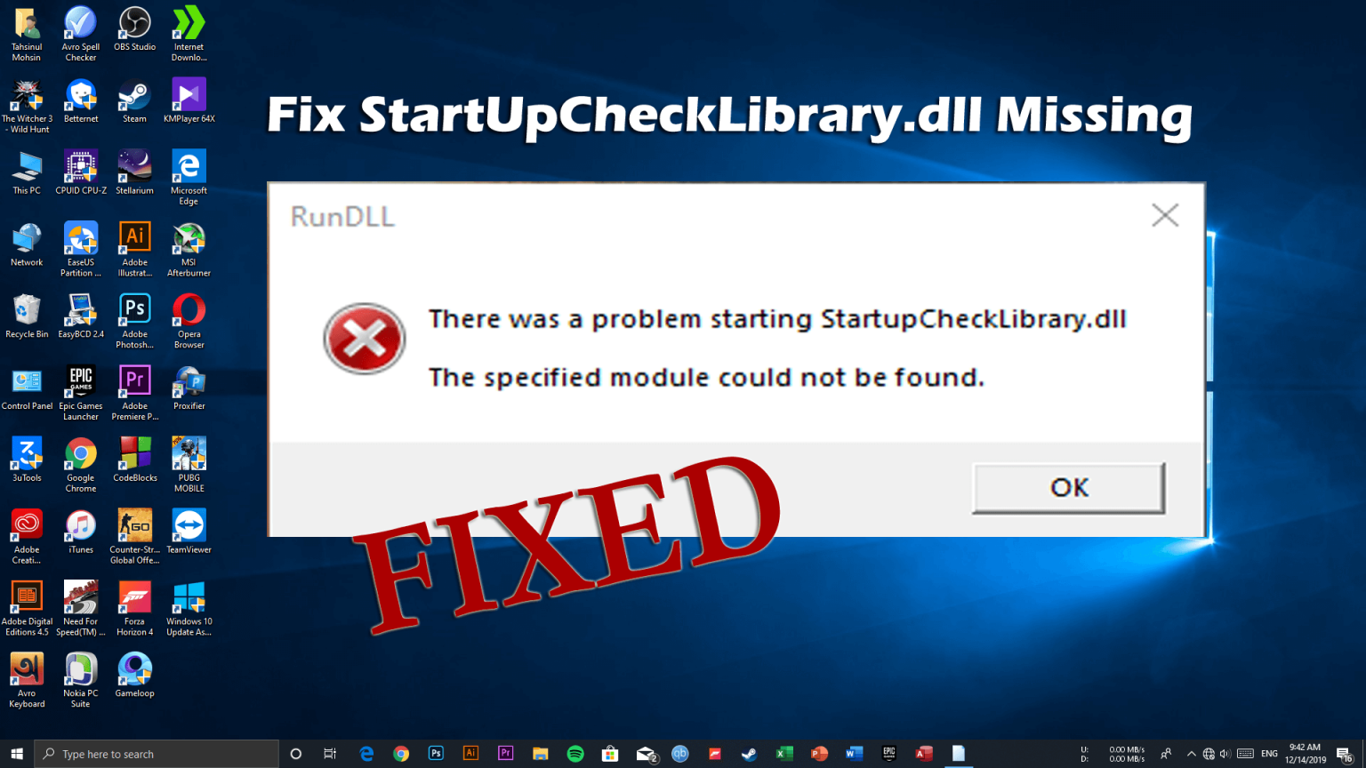 [7 correzioni di lavoro] StartUpCheckLibrary.dll mancante su Windows 10
